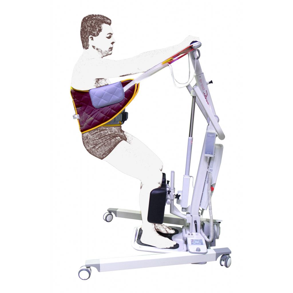 Sit to stand sling with ventral safety belt with clip - Reval Group
